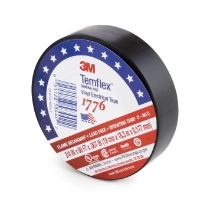 3M 7010398066 Temflex 1776 Series, Black Vinyl Electrical Tape | Waytek