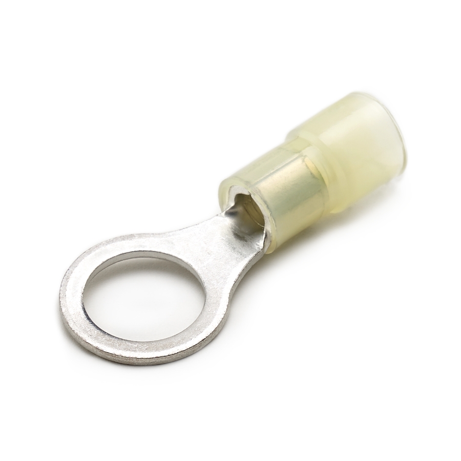 Ring Terminal, 12-10 Ga., 3/8 Stud Size, Nylon Insulated | Waytek
